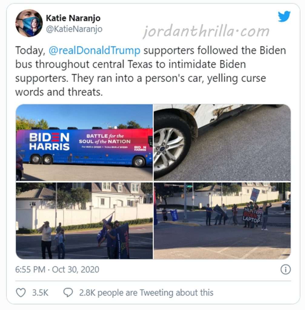Trump Supporters Attack Joe Biden Bus Route on I-95 and Ram Staffer's ...
