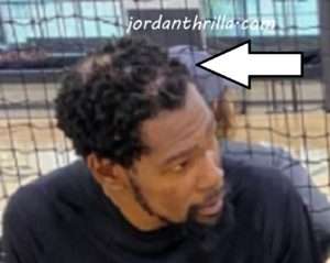 Kevin Durant Massive Bald Spot at NETS Practice Goes Viral