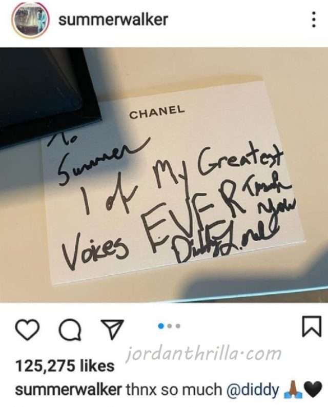 P Diddy Horrible Handwriting Goes Viral After He Gives Summer Walkers a ...