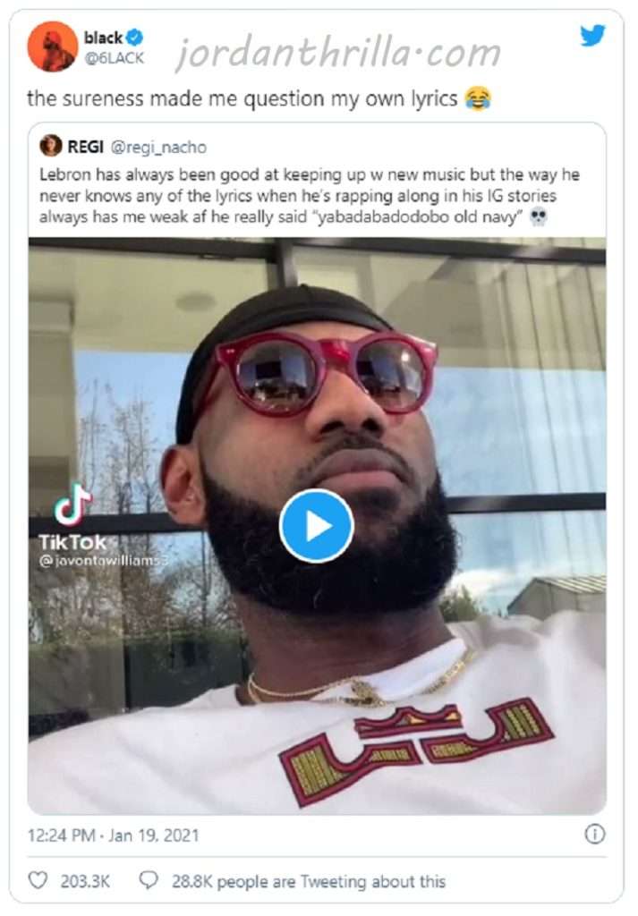 Lebron James Caught Singing Wrong Lyrics Not Knowing Lyrics to 6LACK ...