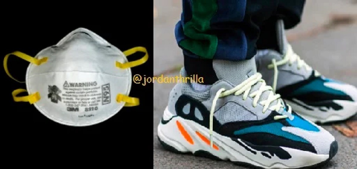 Man Wears Yeezy Sneakers As Coronavirus Face Mask At Store in Viral Photo