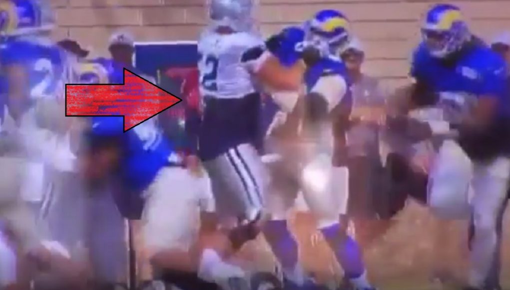 Aaron Donald Fights Connor Williams Starting Massive Brawl Between ...