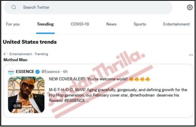 Women's Reactions to Method Man Essence Magazine Cover Makes Him Trend ...