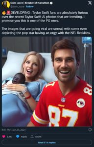 Taylor Swift AI Generated Pictures Shock Both Swifties and Chiefs Fans ...