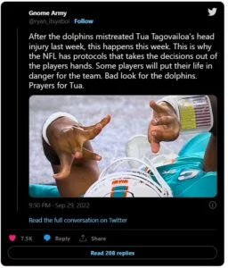 Tua Tagovailoa's Fingers Stiff in Fencing Response Position Looking Like Gang Signs after Head ...