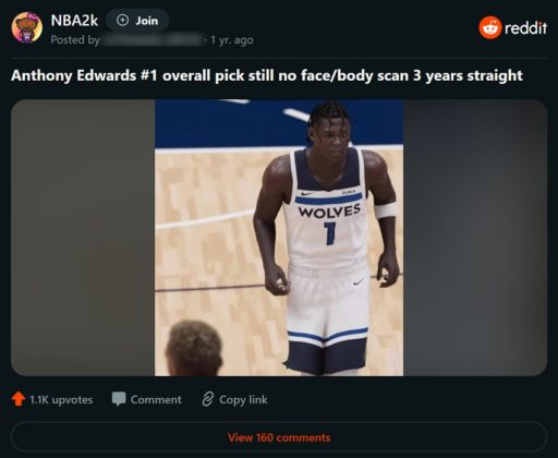 Why is Anthony Edwards' Face Scan Still Not Updated in NBA 2K24? Wild ...