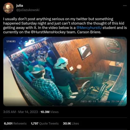 Why Did Mercyhurst University Hockey Player Carson Briere Push a ...