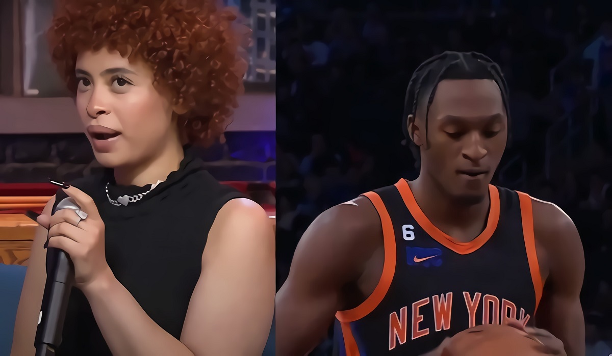 Was Ice Spice High at the Knicks Game? Message on Ice Spice's Shirt ...