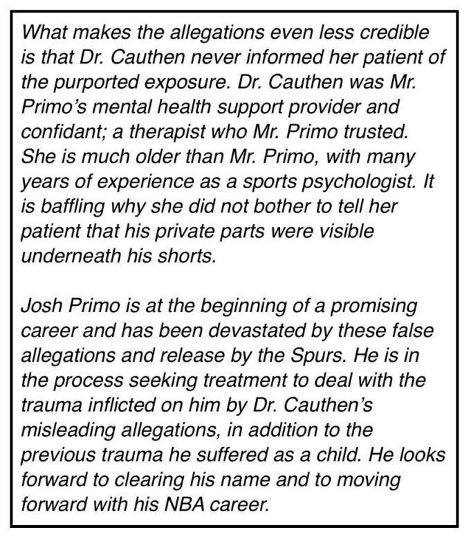 Josh Primo's Lawyer Accuses Hillary Cauthen of Racism and Falsely ...