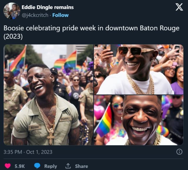 Was Lil Boosie at a Gay Pride Parade in Downtown Baton Rouge Louisiana?