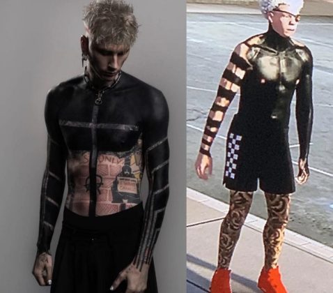 Machine Gun Kelly's New Blackout Tattoo Looks Like an NBA 2K MyCareer ...
