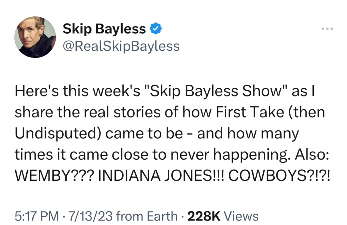 Is Skip Bayless is Angry About Shannon Sharpe Joining First Take Rumor ...