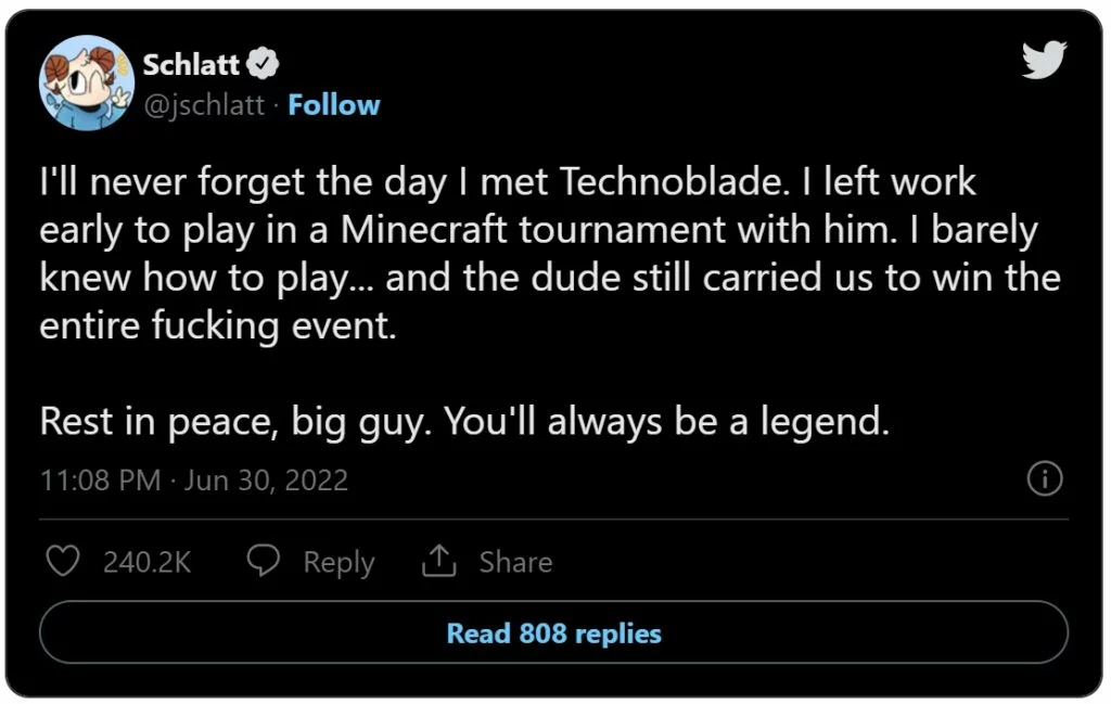 How Did Technoblade Die? Celebrities React to Technoblade Cause of ...
