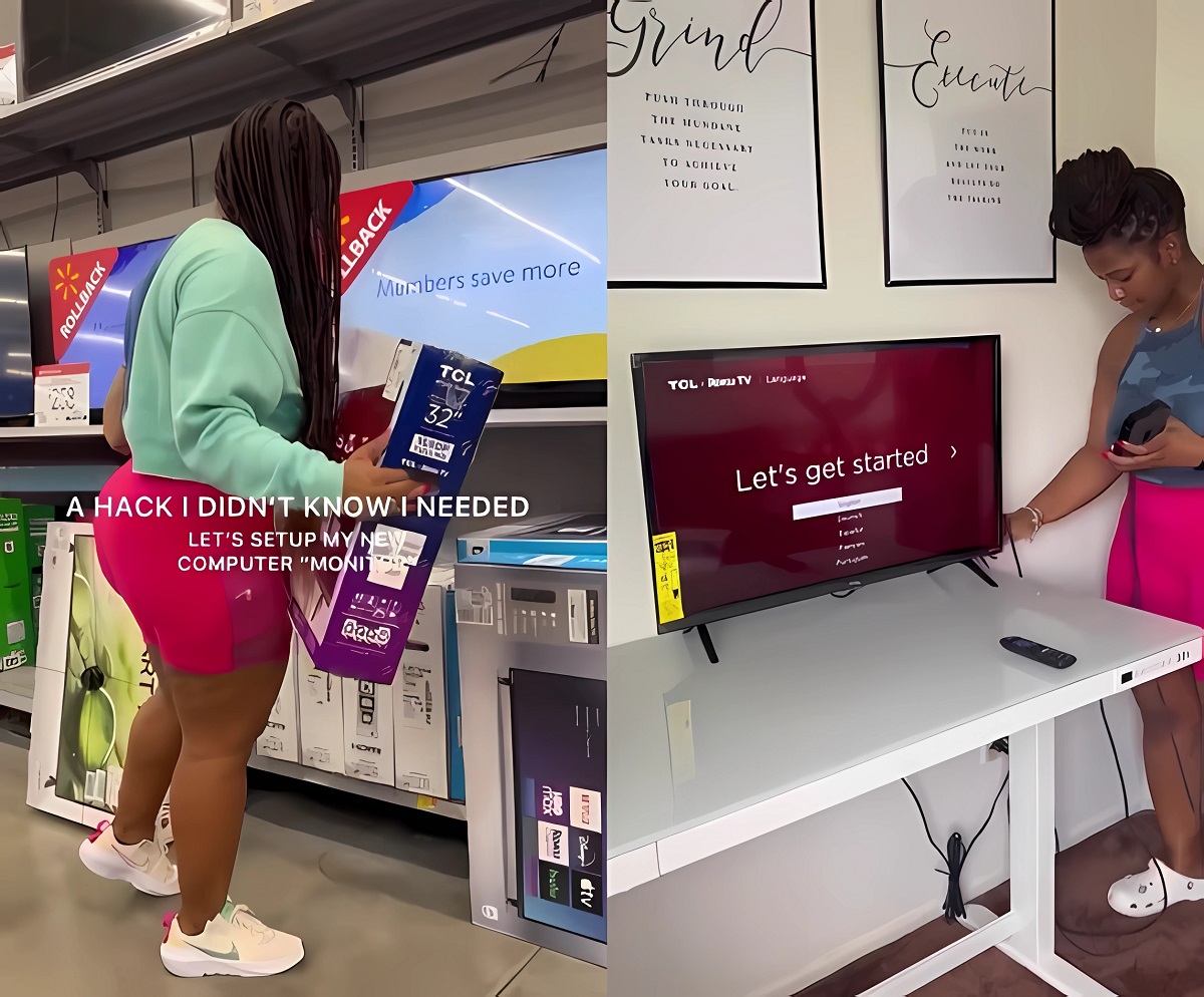 TikToker Just Discovering the Using a HD-TV as Laptop Monitor Hack in ...