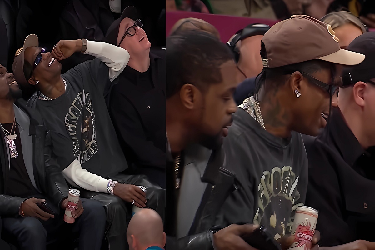 Travis Scott's Drink Spill Accident Causes Chaos During Knicks vs Nets ...