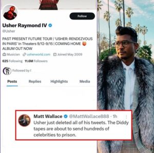 Did Usher Delete His Twitter Due to the P Diddy Tapes?
