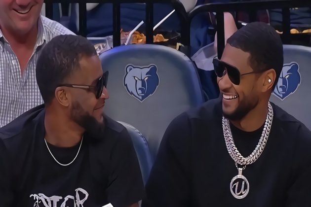 Ja Morant's Dad Tee Morant and Usher on Look Alike Cam During Game 5 ...