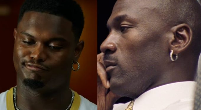 Zion Williamson's Giant Hoop Earring Looking like Michael Jordan's at ...